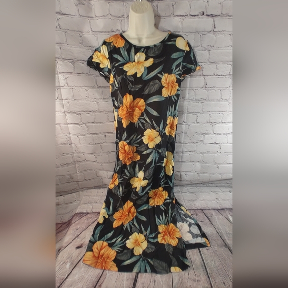Dresses | Ho Aloha Hawaiian Vintage Midi Dress S | Poshmark